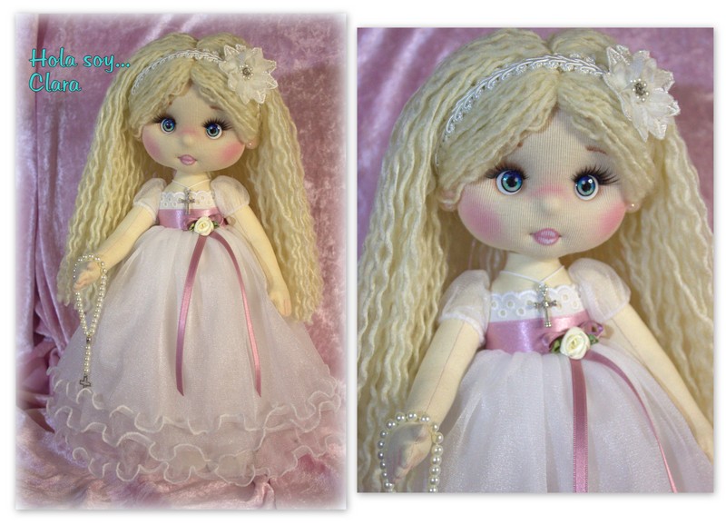 KIT DE COMUNIÓN ÁNGELA O CLARA tamaño 33 cm, tutorial en mi canal ...